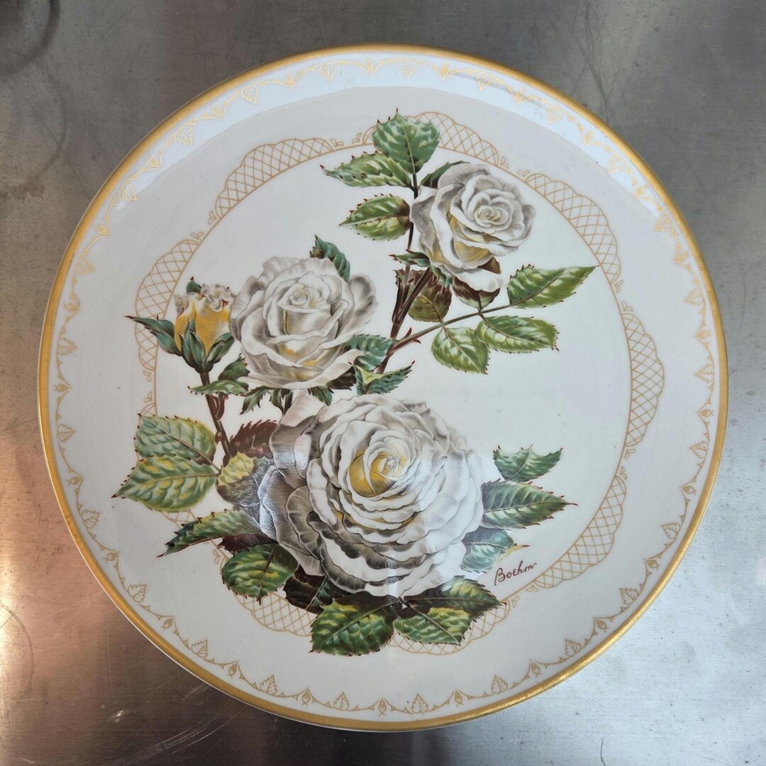 Vintage Edward Marshall Boehm Roses of Excellence Plate Collection ...