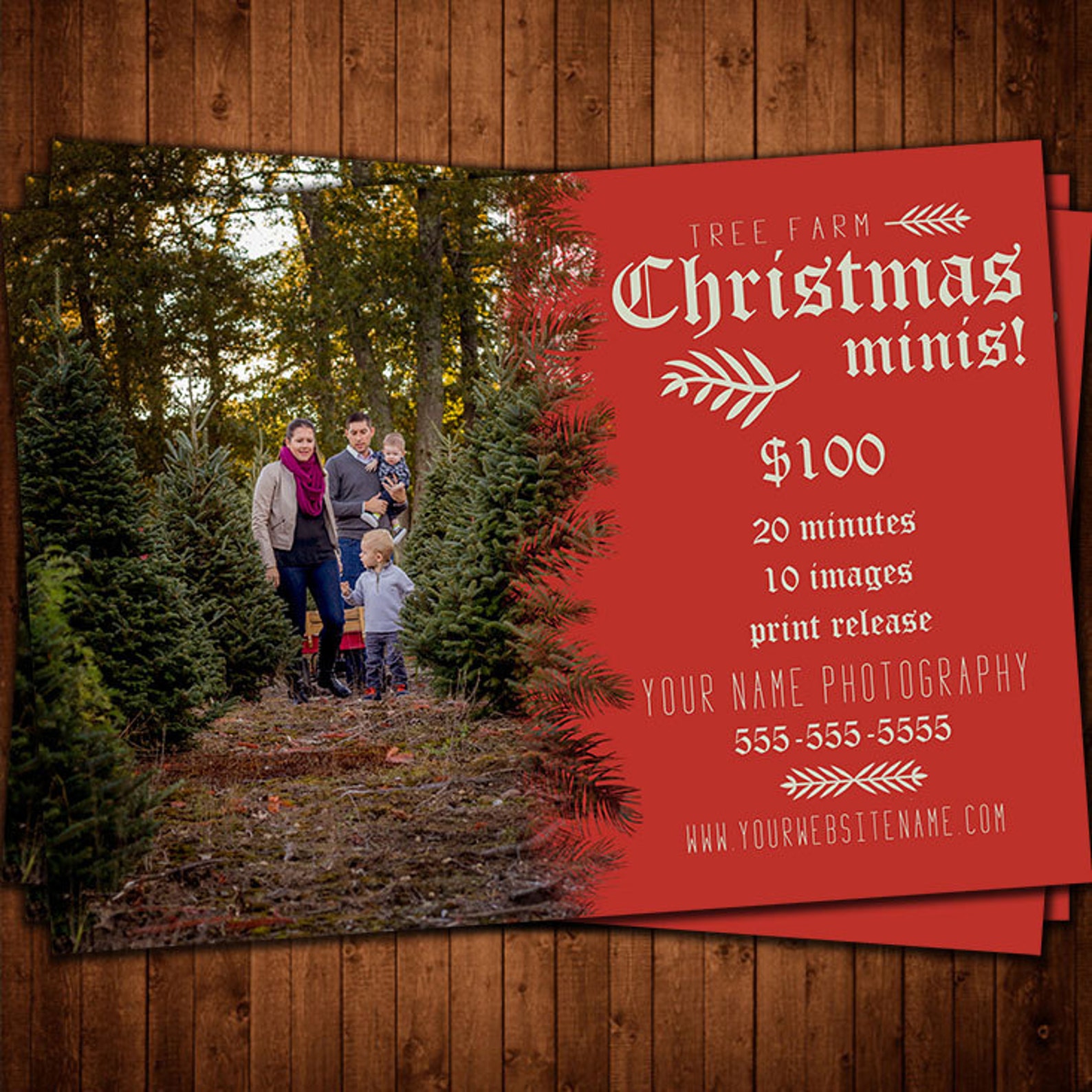 Christmas Mini Session Marketing Template - Etsy