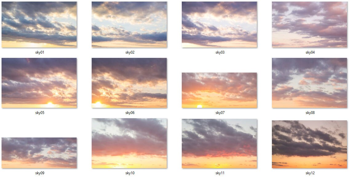 Sky Overlay Bundle Sunset 12 Pack - Etsy