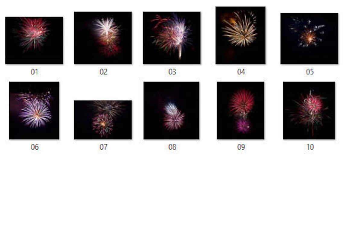 Firework Overlays 10 Pack for Photographers - Etsy