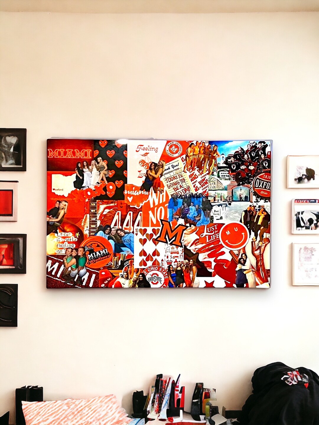 Custom Photo Collage. College Collage. Dorm Decor. Color Scheme Collage ...