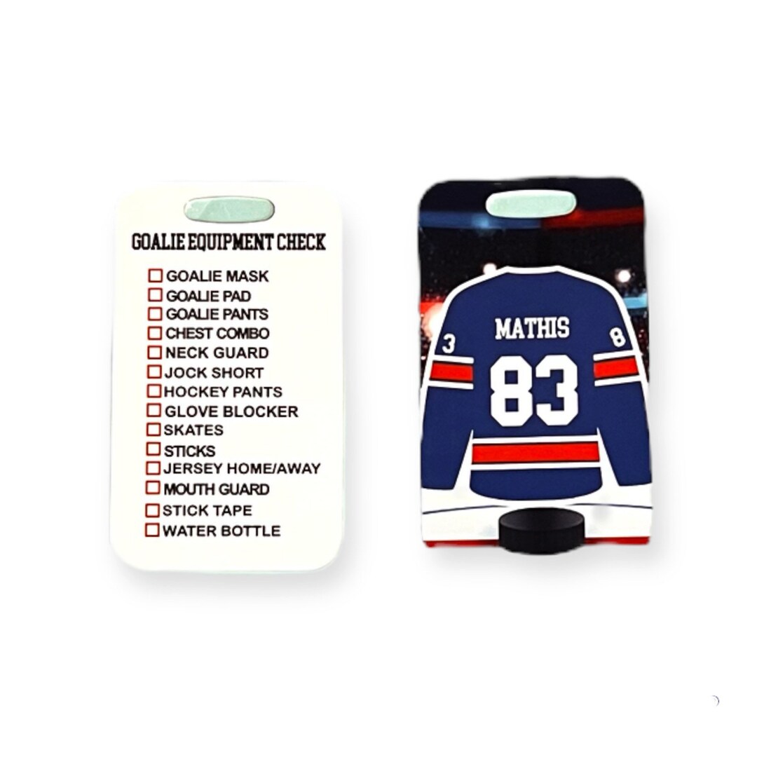 Custom Goalie Bag Tag Checklist. Personalized Luggage Tag. Team Gift ...