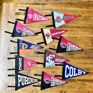 Custom College Pennant: Personalized Graduation Gift, Dorm Decor - Etsy