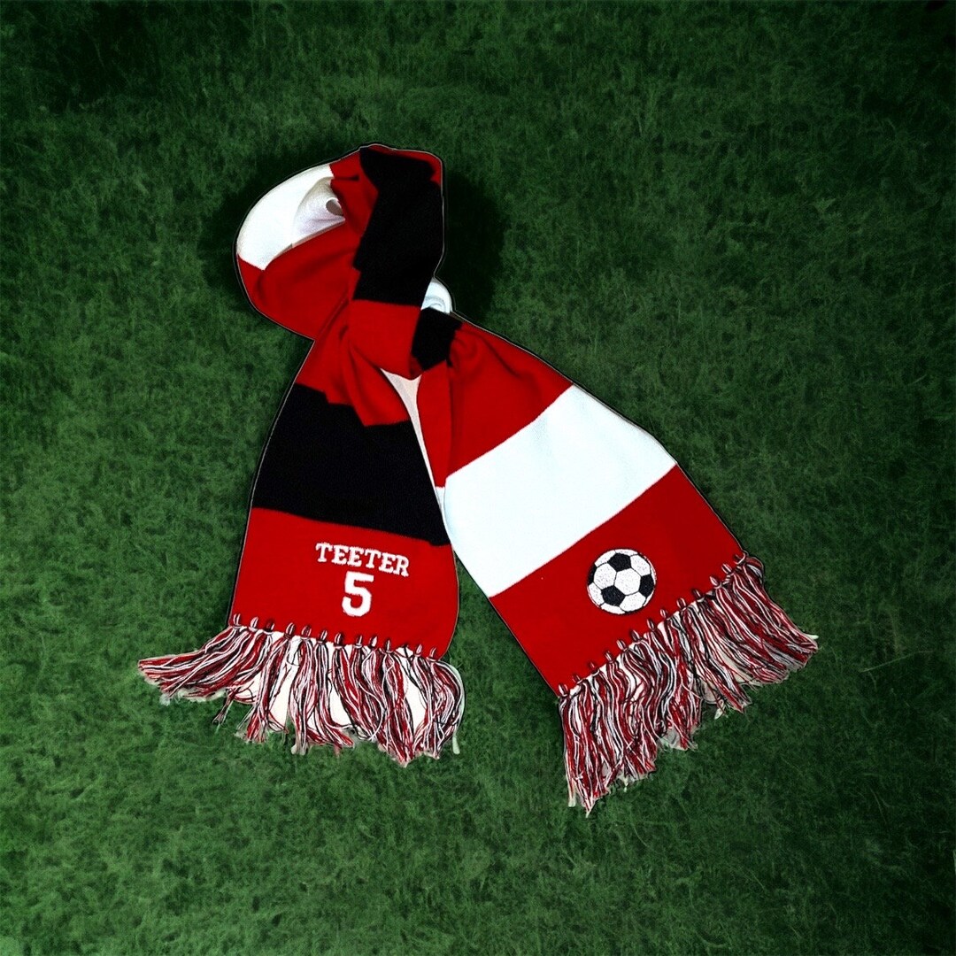 Personalized Soccer Scarf. Team Scarf. Spirit Scarf. Team Gift. Soccer ...