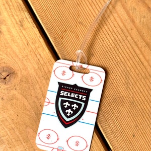 Custom Hockey Bag Tag. Hockey Bag Checklist. Personalized Luggage Tag ...
