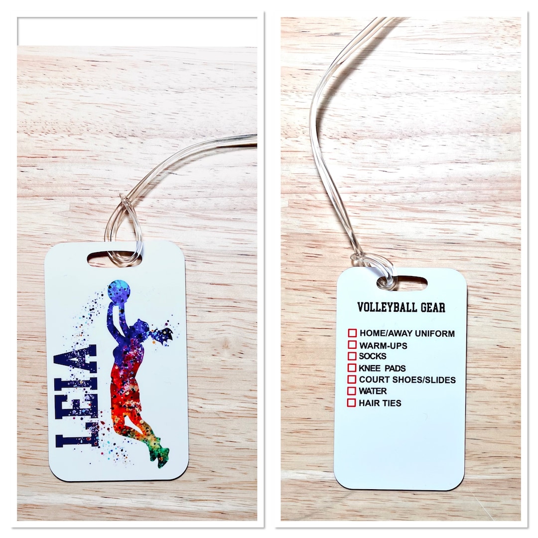 Custom Metal Basketball Bag Tag Equipment Checklist. Personalized ...