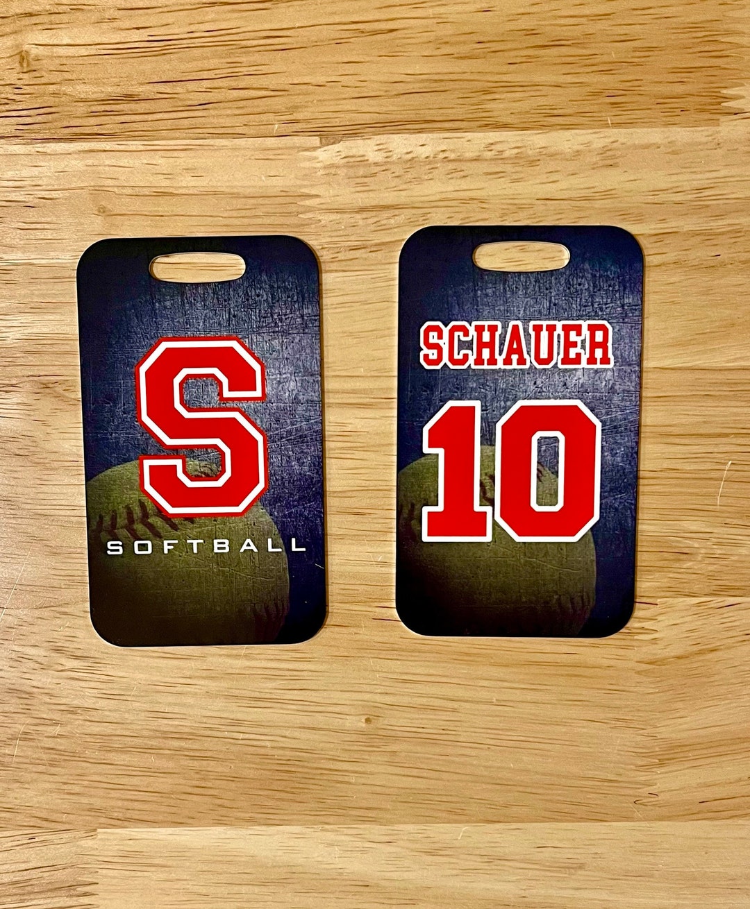 Softball Personalized Team Bag Tags. Customizable Luggage Tag. Team ...