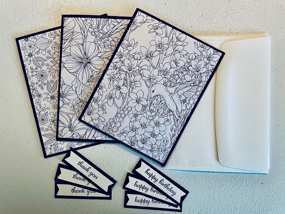 Color Yourself Greeting Cards Set of 3 - Etsy