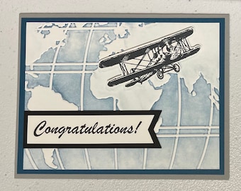 Airplane Card Congratulations - Etsy
