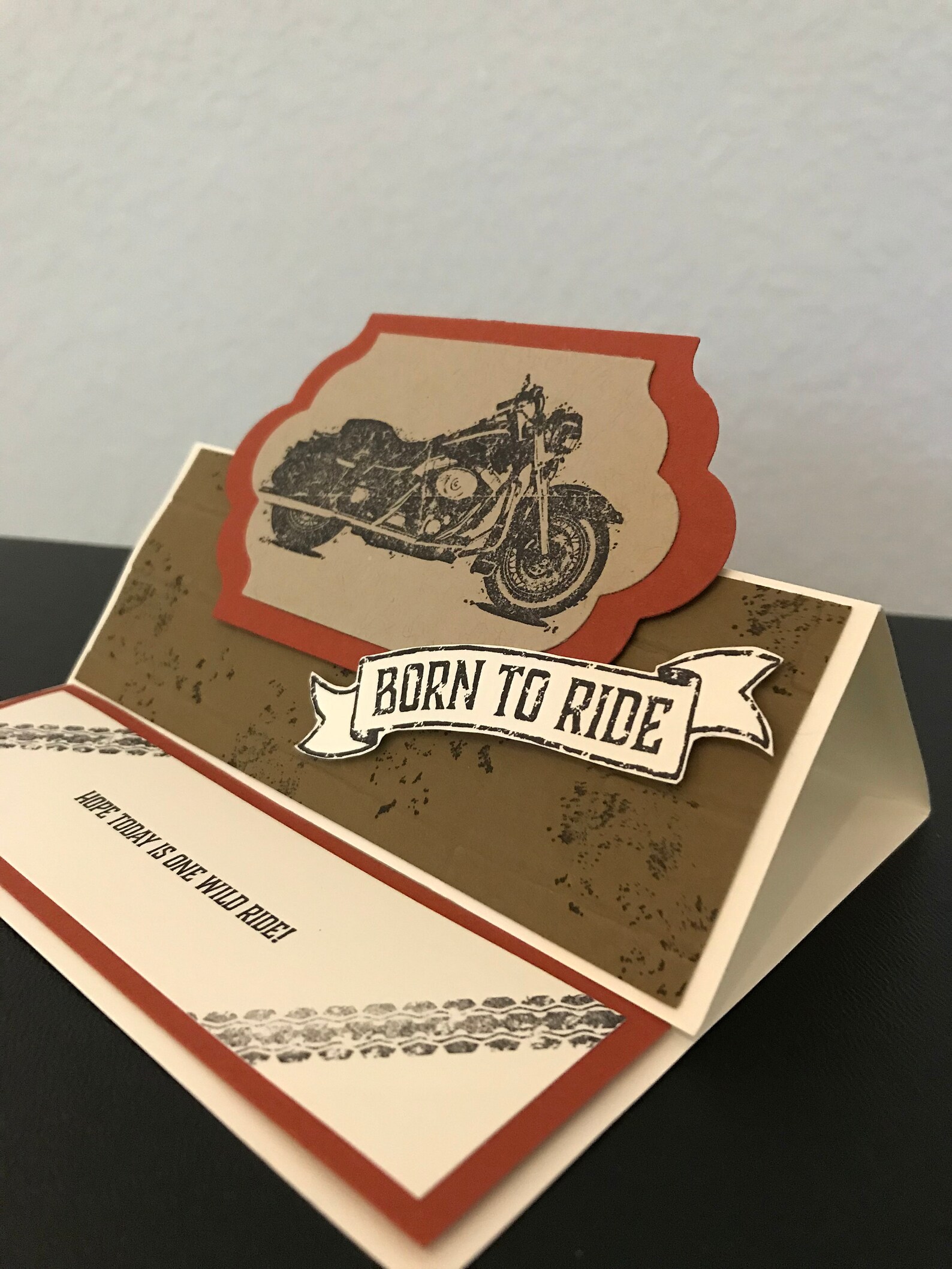 3D Motorcycle Greeting Card - Etsy
