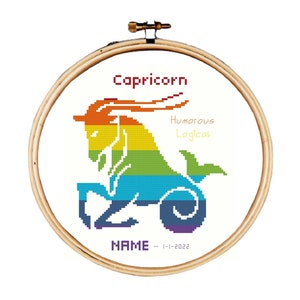 12 Zodiac Cross Stitch Patterns Twelve Zodiac Signs and Personality ...