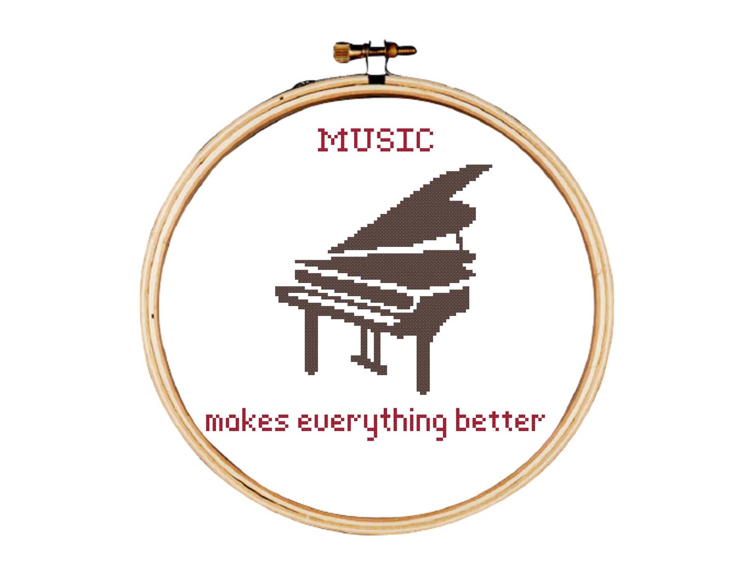 Piano Cross Stitch Pattern Music Cross Stitch Pattern Music - Etsy