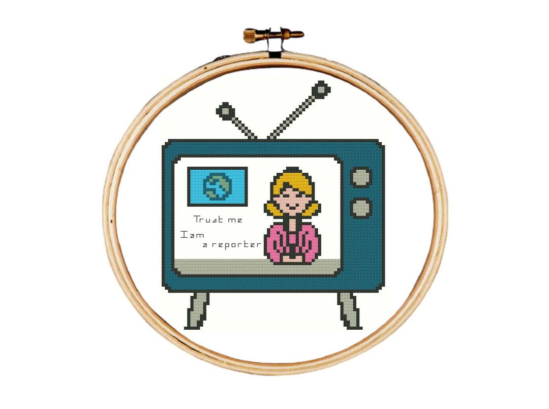 Reporter Cross Stitch Pattern, Journalist Cross Stitch Pattern Pdf - Etsy