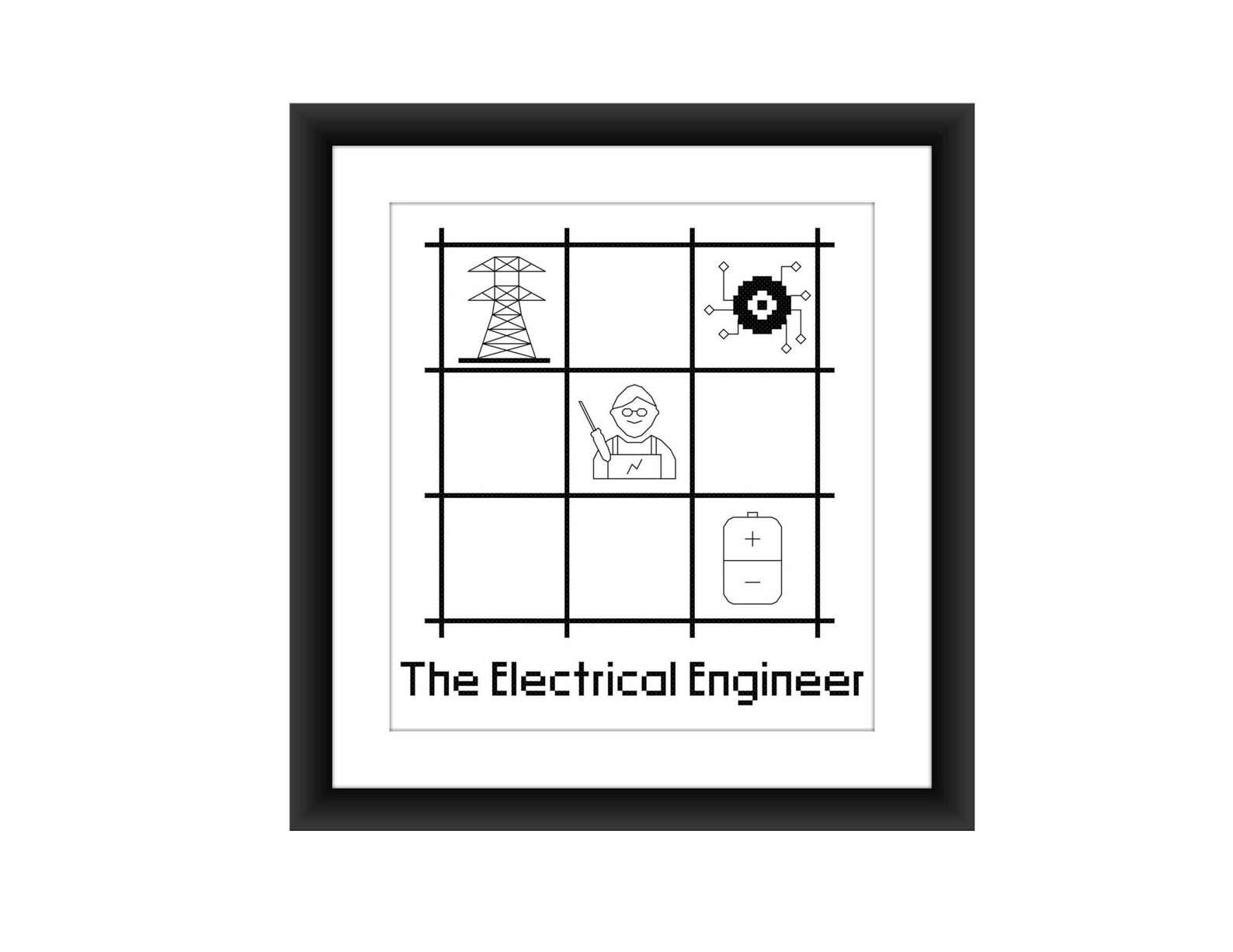 Electrical Engineer Cross Stitch Pattern, Graduation Cross Stitch ...
