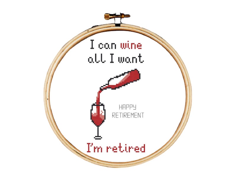 Retirement Cross Stitch Pattern, Happy Retirement Cross Stitch Pattern ...