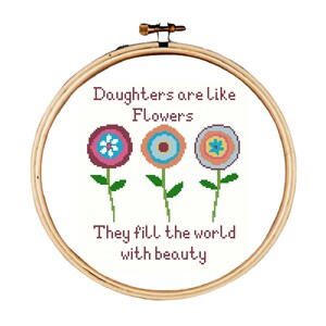 Daughter Cross Stitch Pattern, Daughter's Day Cross Stitch Pattern ...