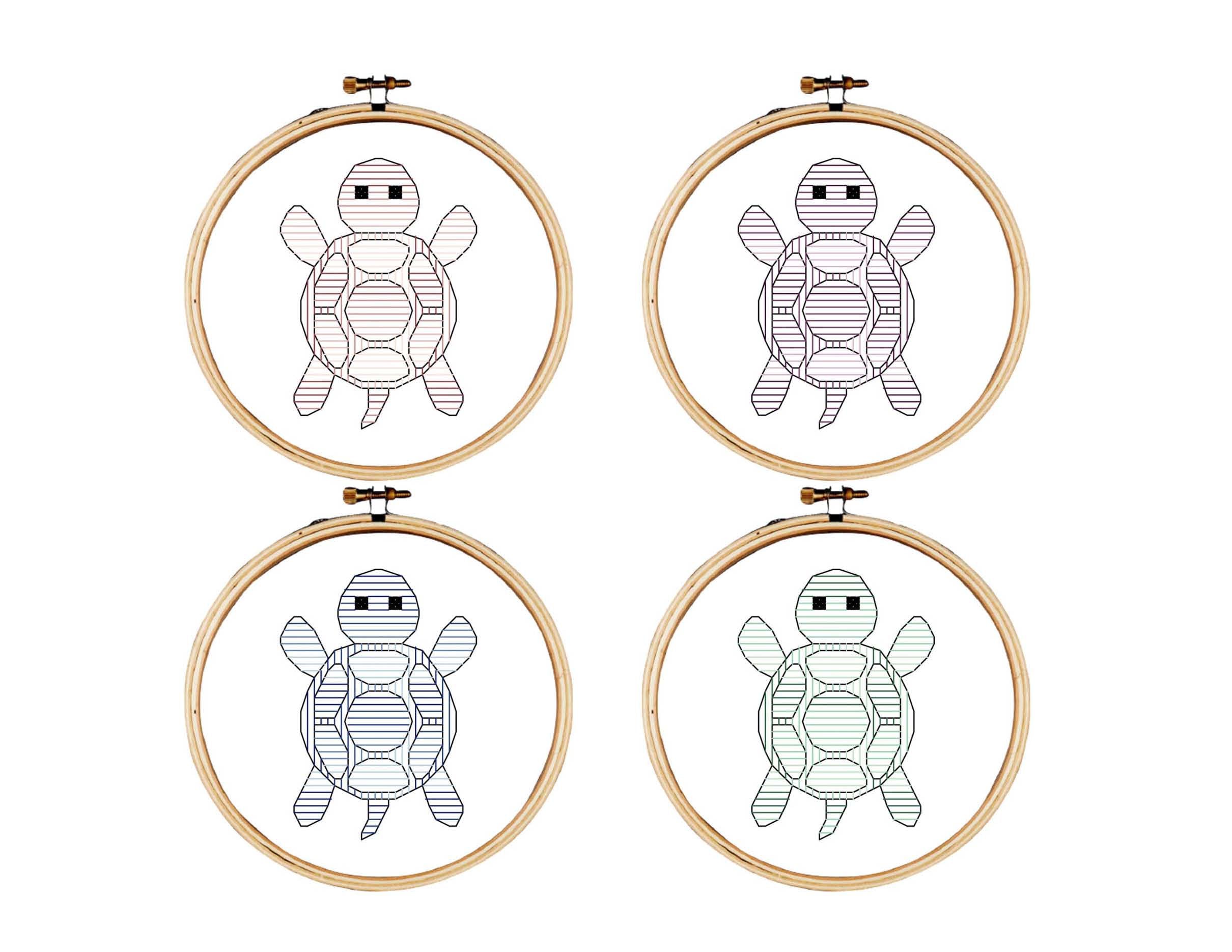 Turtle Cross Stitch Pattern, Animal Cross Stitch Pattern, Cute Turtle ...