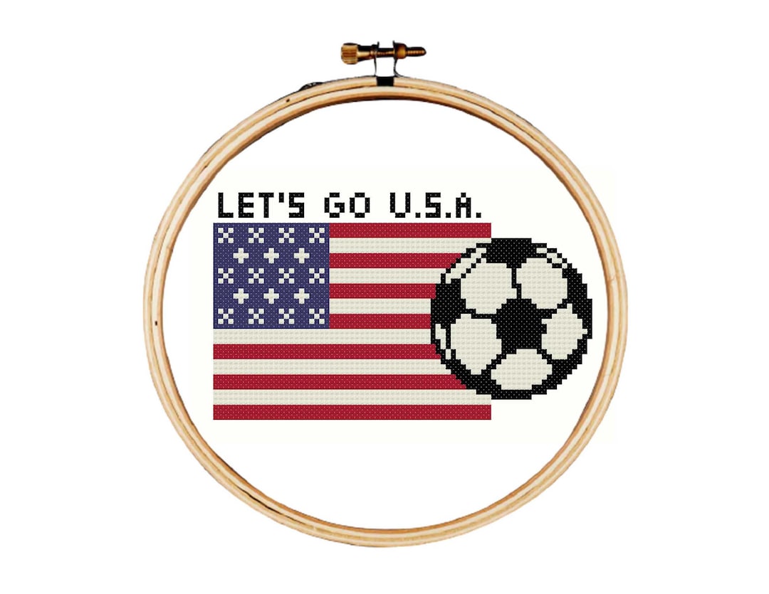 Football Cross Stitch Pattern, USA Cross Stitch Pattern, a Football ...
