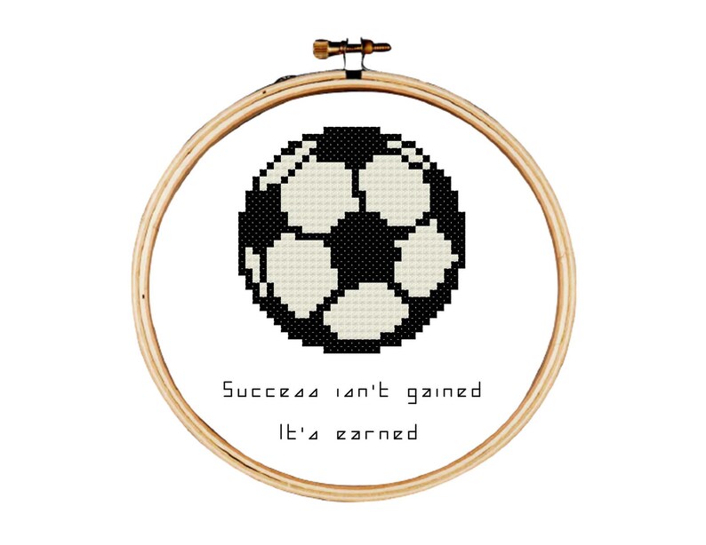 Football Cross Stitch Pattern Success Isn't Gained | Etsy