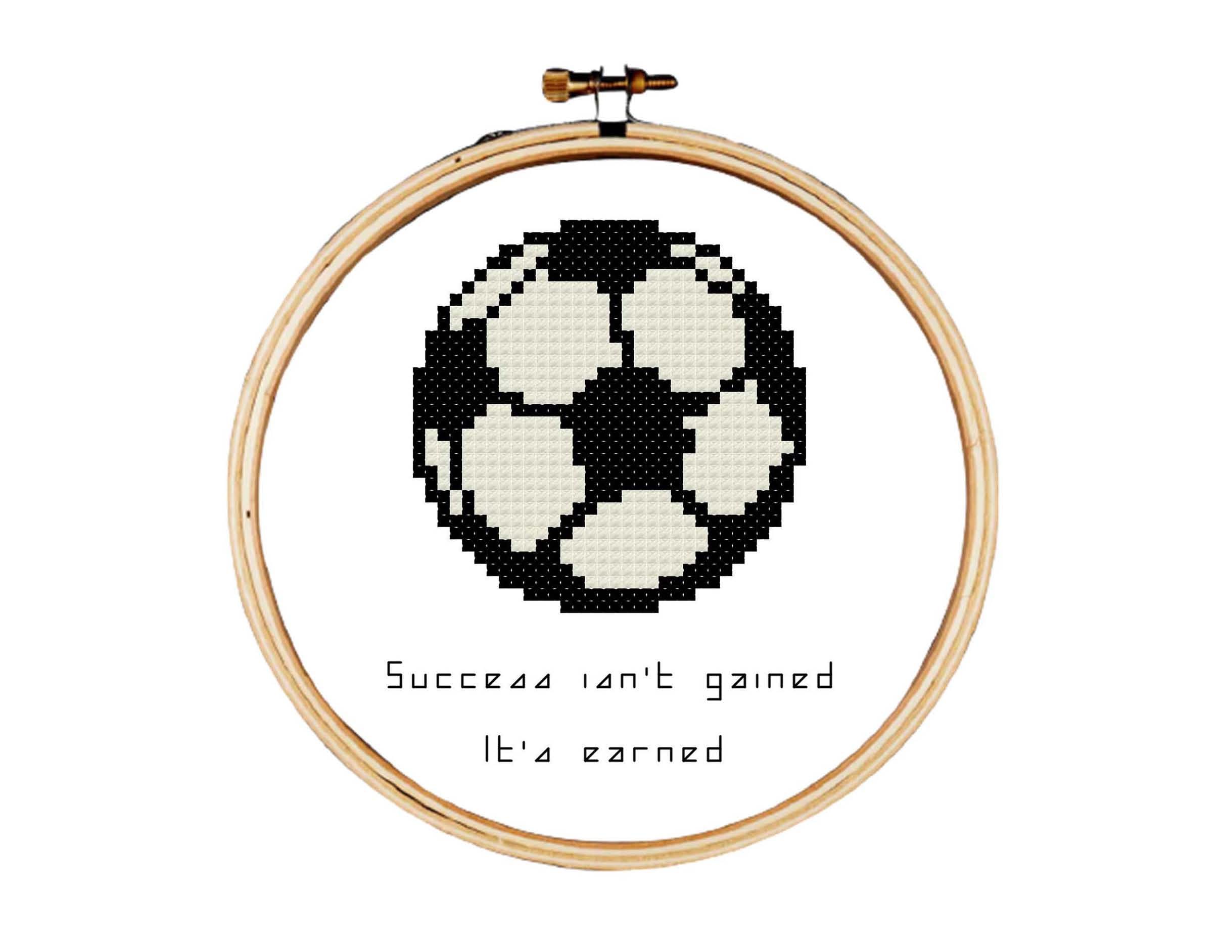 Football Cross Stitch Pattern Success Isn't Gained - Etsy