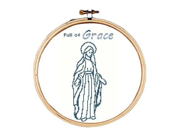 Virgin Mary Cross Stitch Pattern Saint Mary Cross Stitch - Etsy