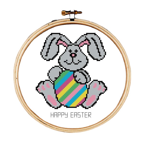 Rabbit Cross Stitch - Etsy