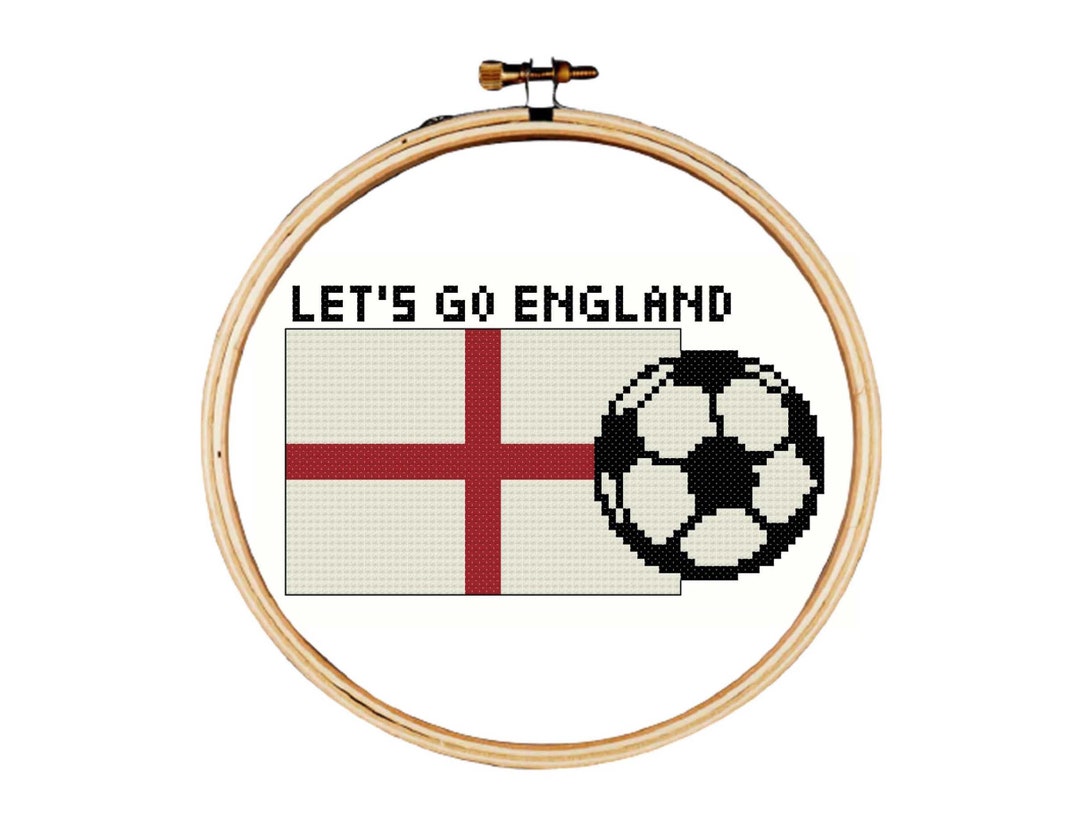 Football Cross Stitch Pattern, England Cross Stitch Pattern, a Football ...