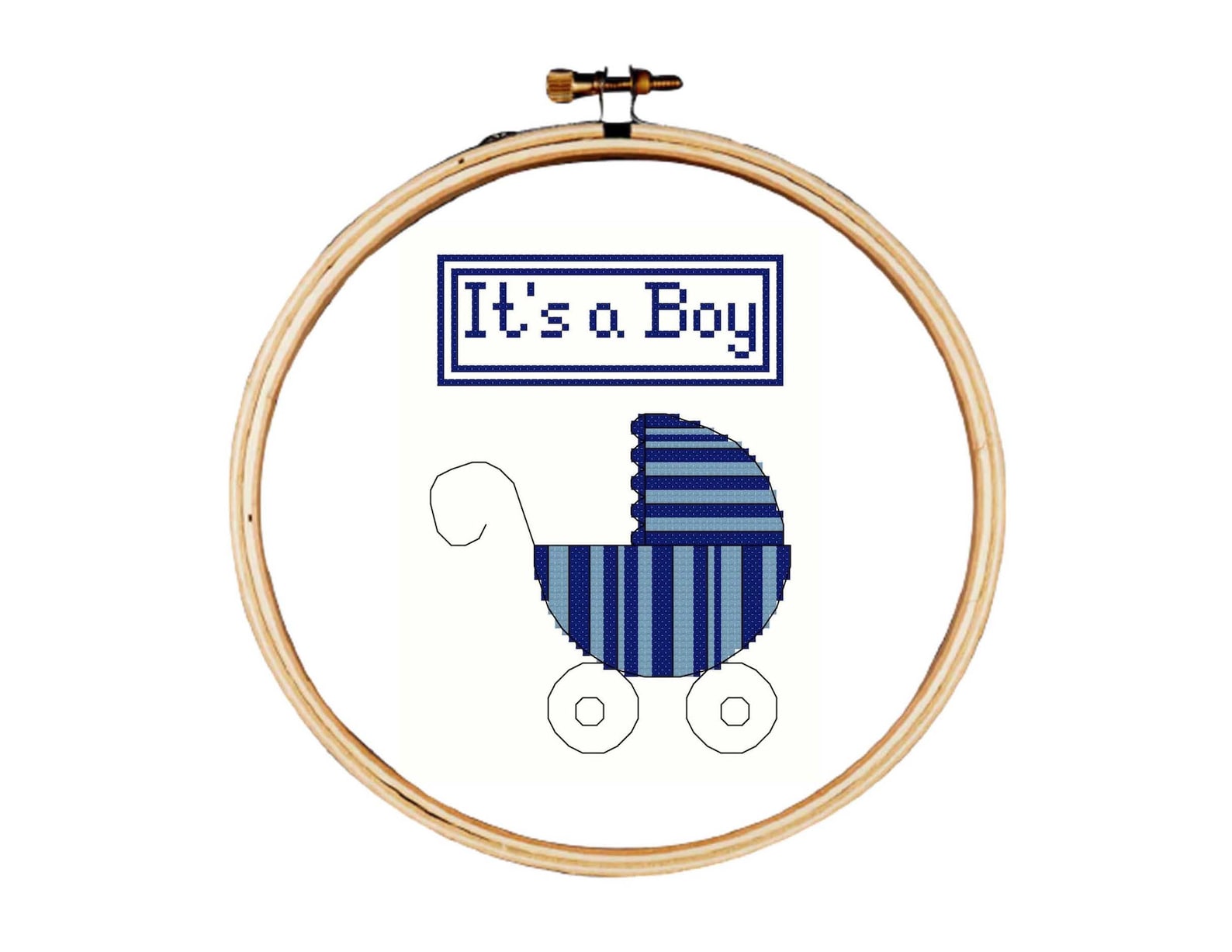 Boy Cross Stitch Pattern, Birth Announcement Cross Stitch Pattern, Baby ...