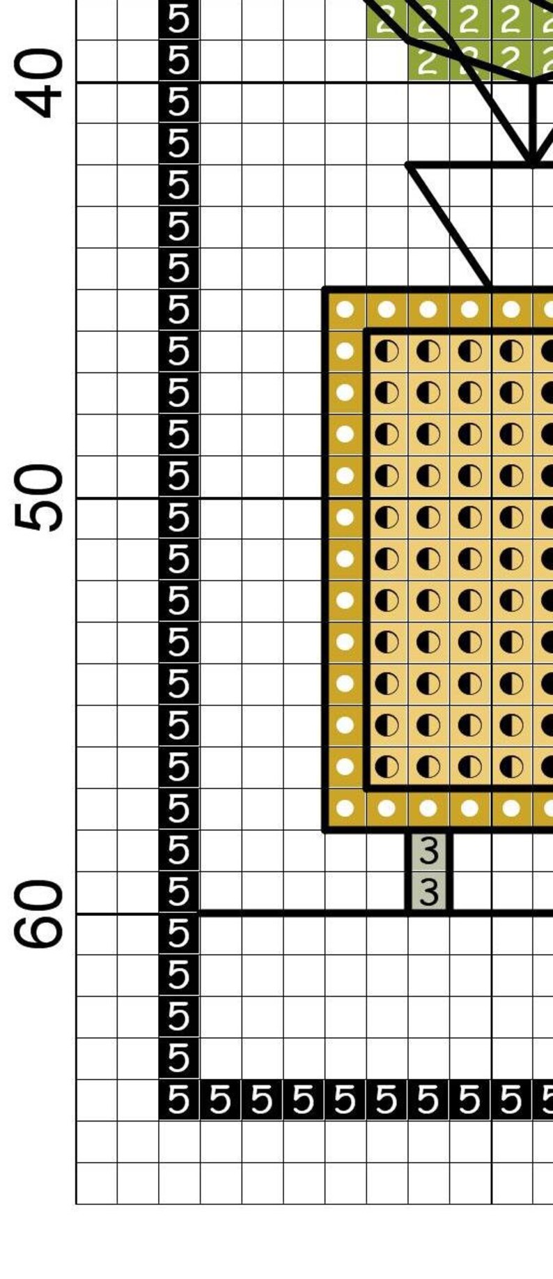 Bedroom Cross Stitch Pattern Bed Room Cross Stitch Pattern - Etsy UK