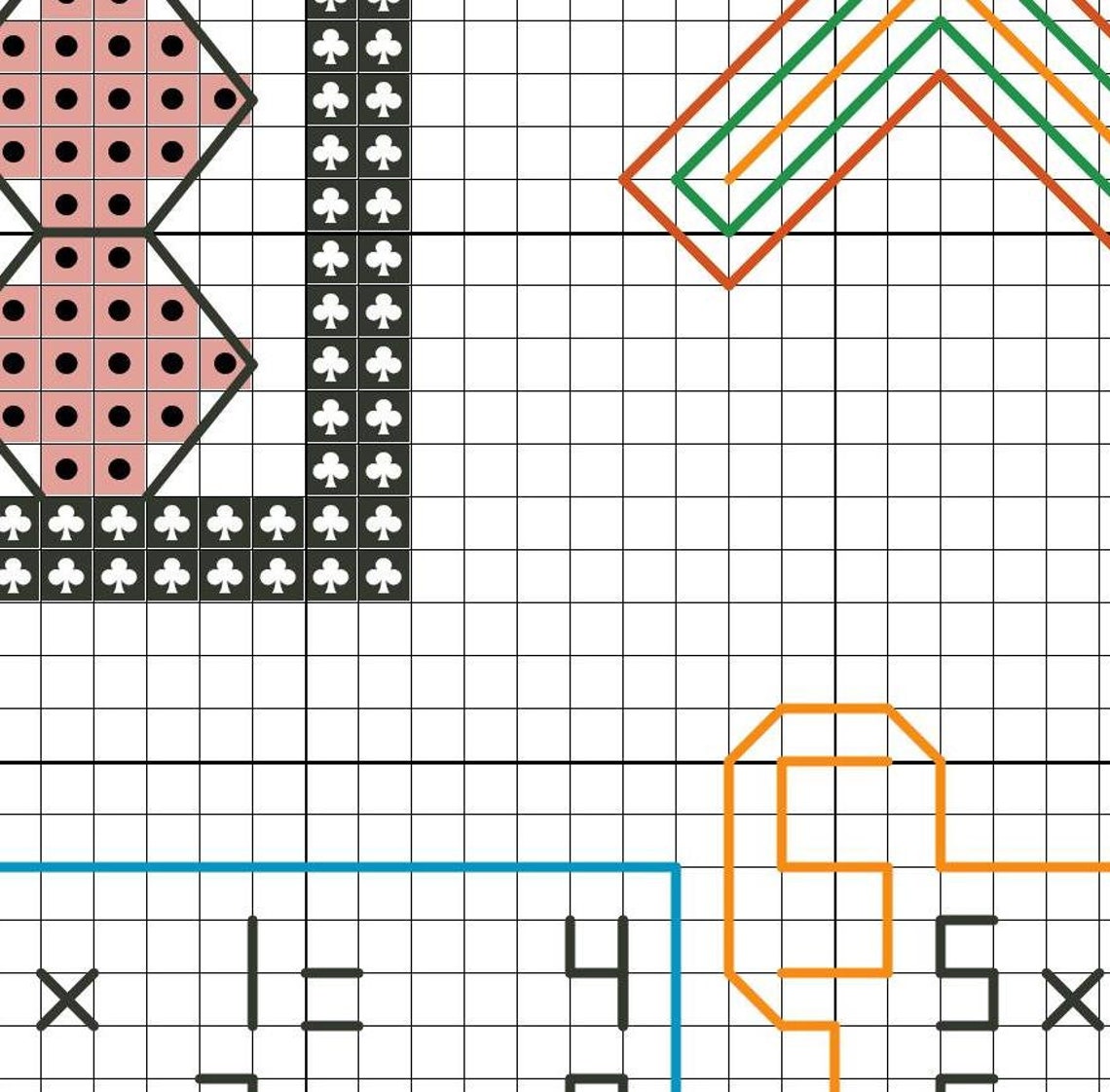 Multiplication Table Cross Stitch Pattern Teacher Cross - Etsy