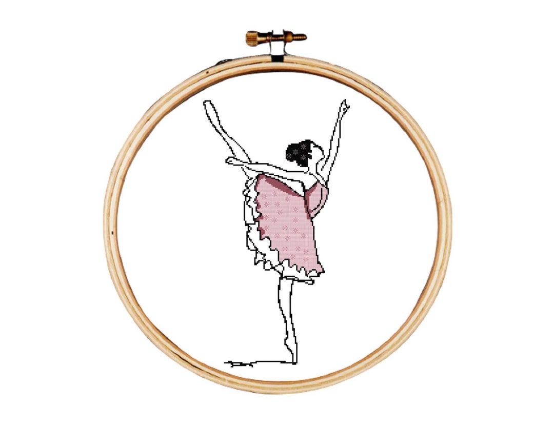 Ballerina Cross Stitch Pattern, Dancing Girl Cross Stitch Pattern ...