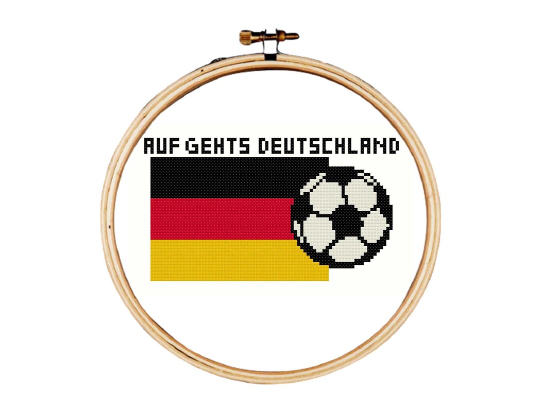 Football Cross Stitch Pattern, Germany Cross Stitch Pattern, a Football ...