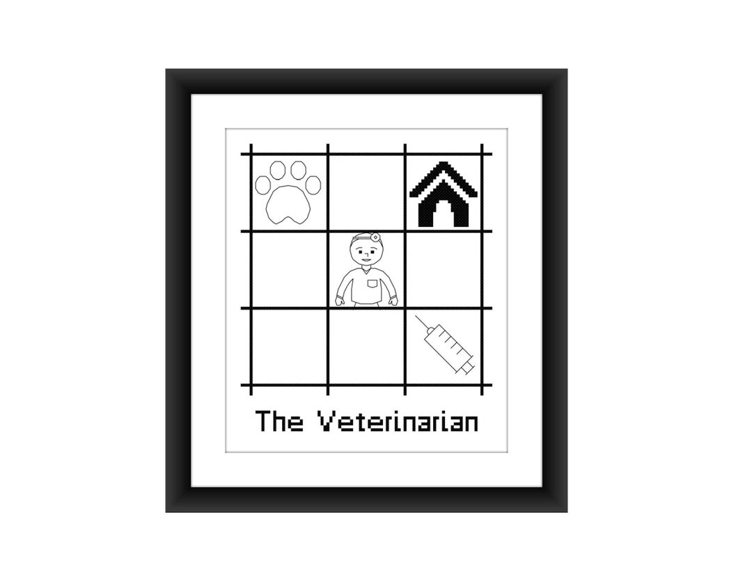 Veterinarian Cross Stitch Pattern, Veterinarian Graduation Cross Stitch ...
