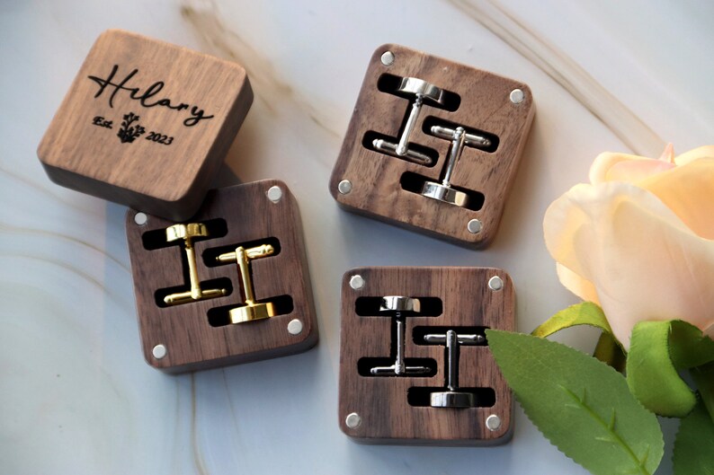 Metal Cufflinks Personalized Wedding Day Cuff Links Gift for - Etsy