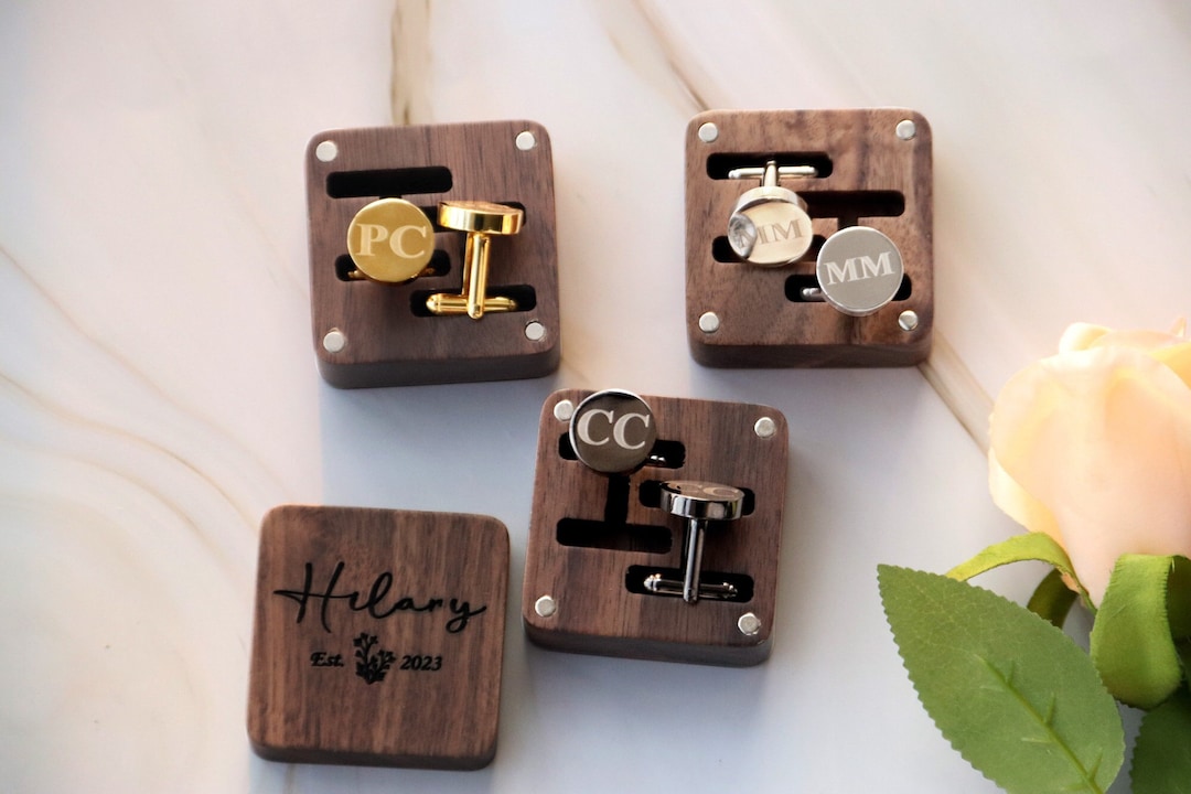 Metal Cufflinks Personalized Wedding Day Cuff Links Gift for - Etsy