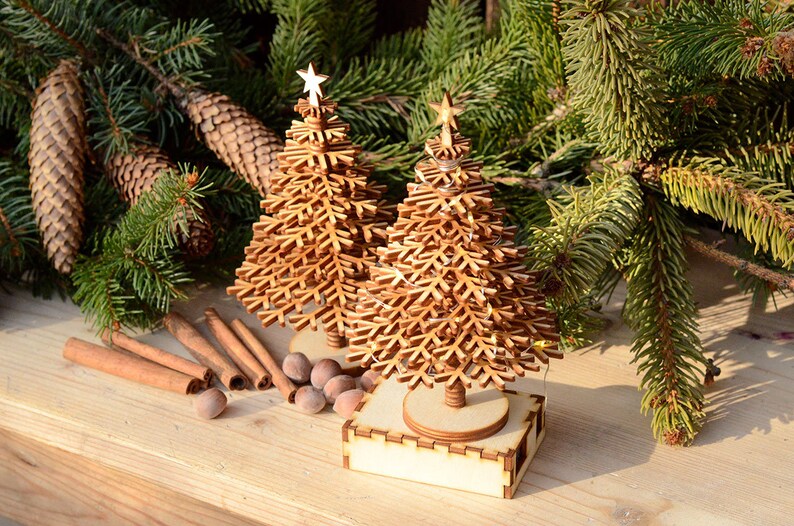 DIY 3D Christmas Tree With LED Lights Warm&cozy Christmas - Etsy