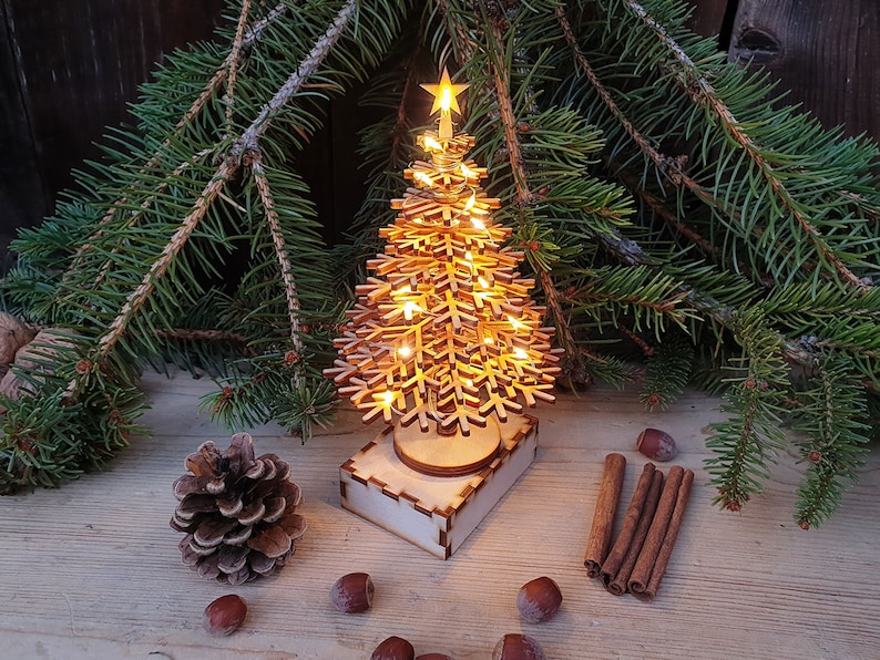 DIY 3D Christmas Tree With LED Lights Warm&cozy Christmas - Etsy