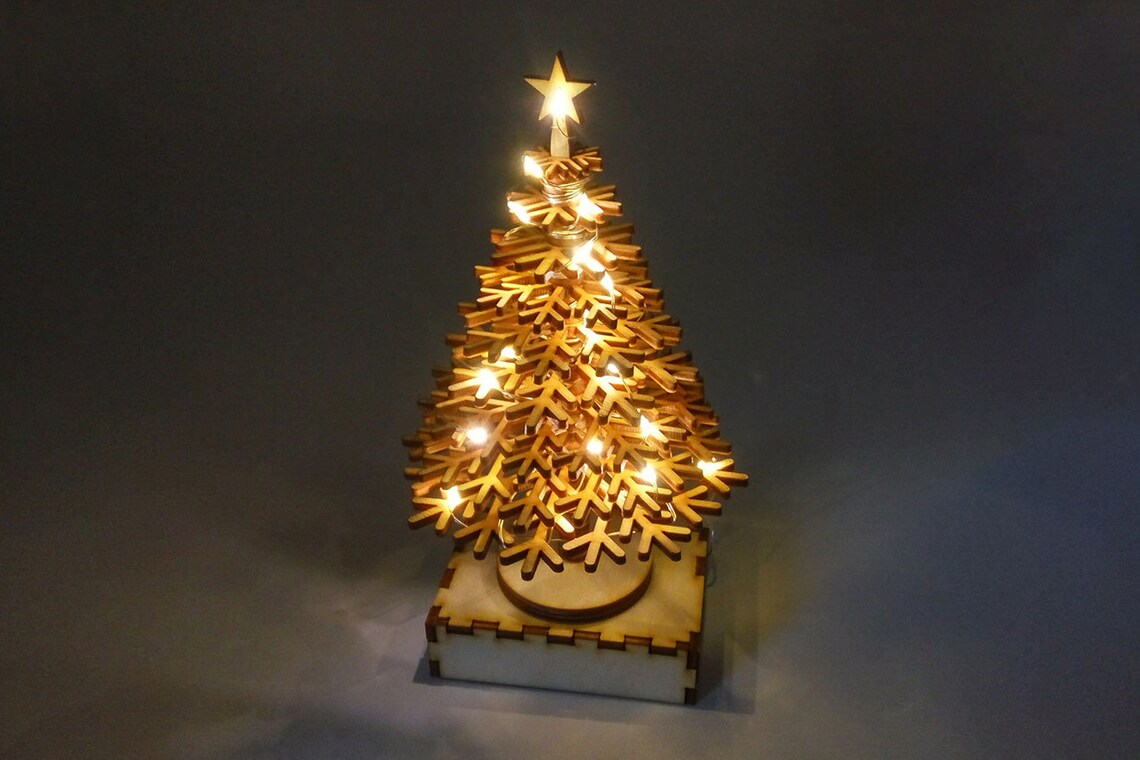 DIY 3D Christmas Tree With LED Lights Warm&cozy Christmas | Etsy
