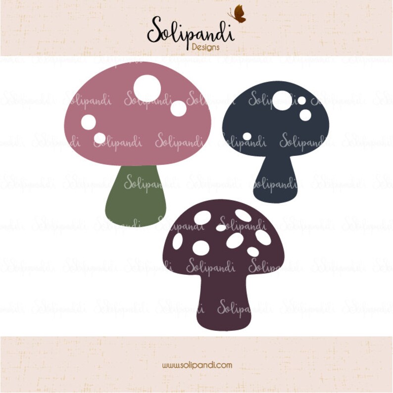 Mushrooms SVG and DXF Cut Files for Cricut Silhouette - Etsy