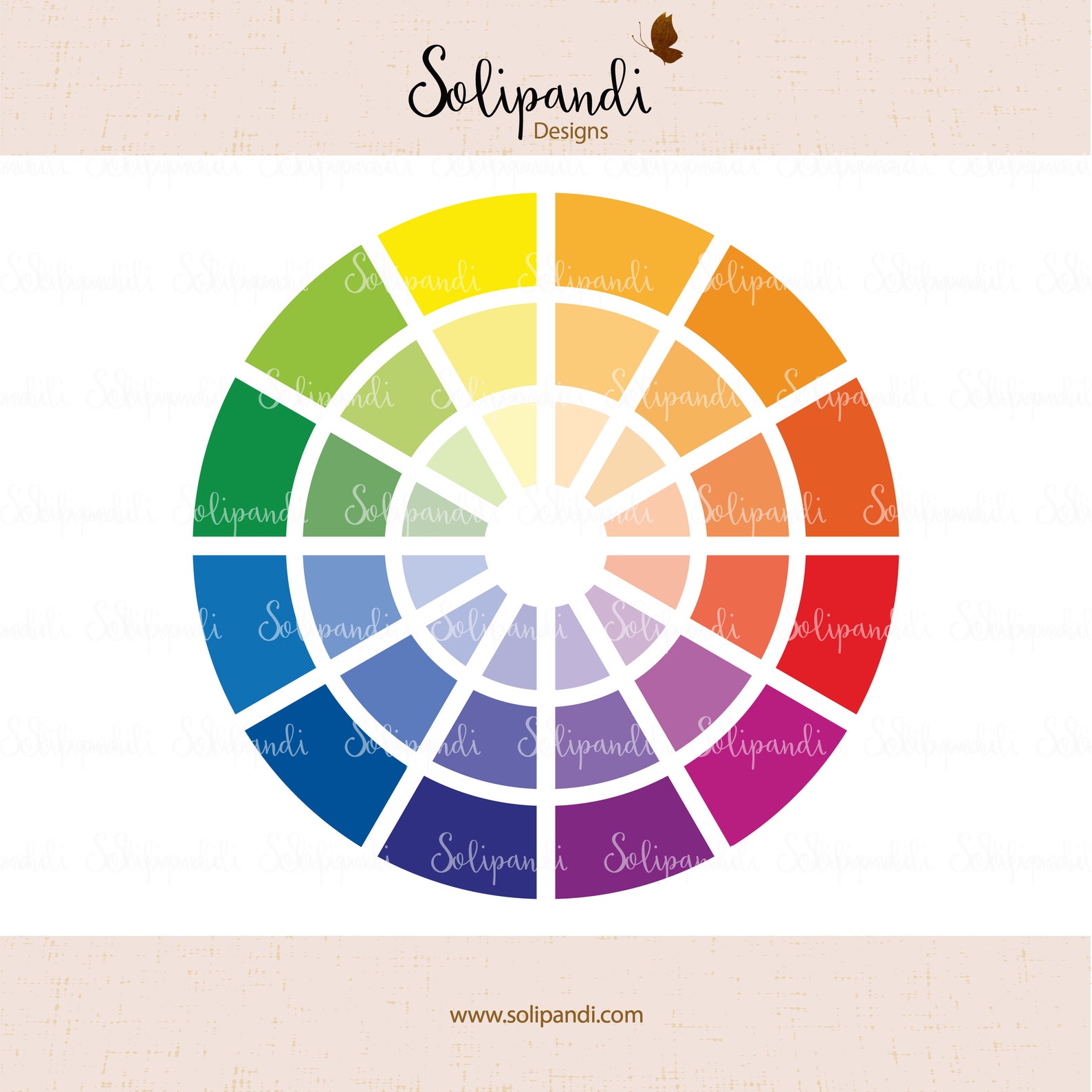 Color Wheel SVG and DXF Cut Files for Cricut Silhouette - Etsy India