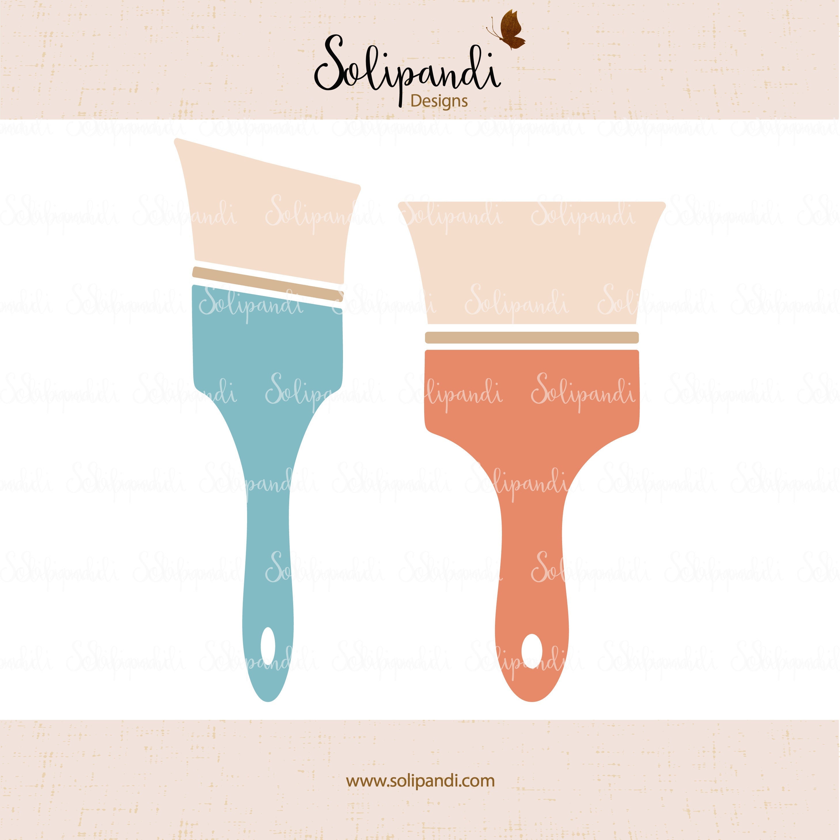 Paint Brushes SVG Cut Files SVG and DXF Cut Files for - Etsy