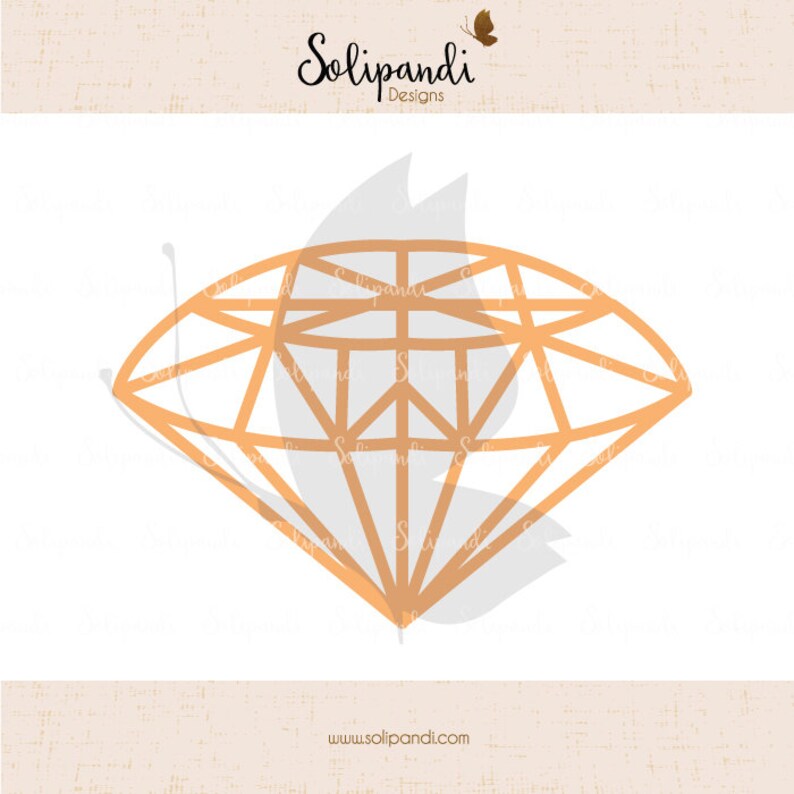 Diamond / Brilliant / Jewel / Rock SVG and DXF Cut Files for - Etsy