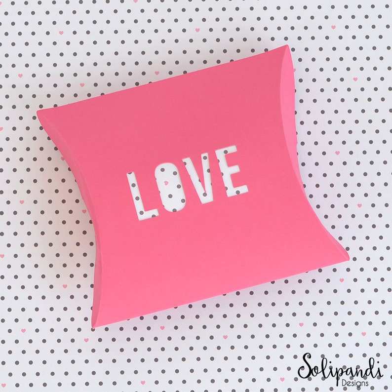 Pillow Box love Die Cut SVG and DXF Cut Files - Etsy