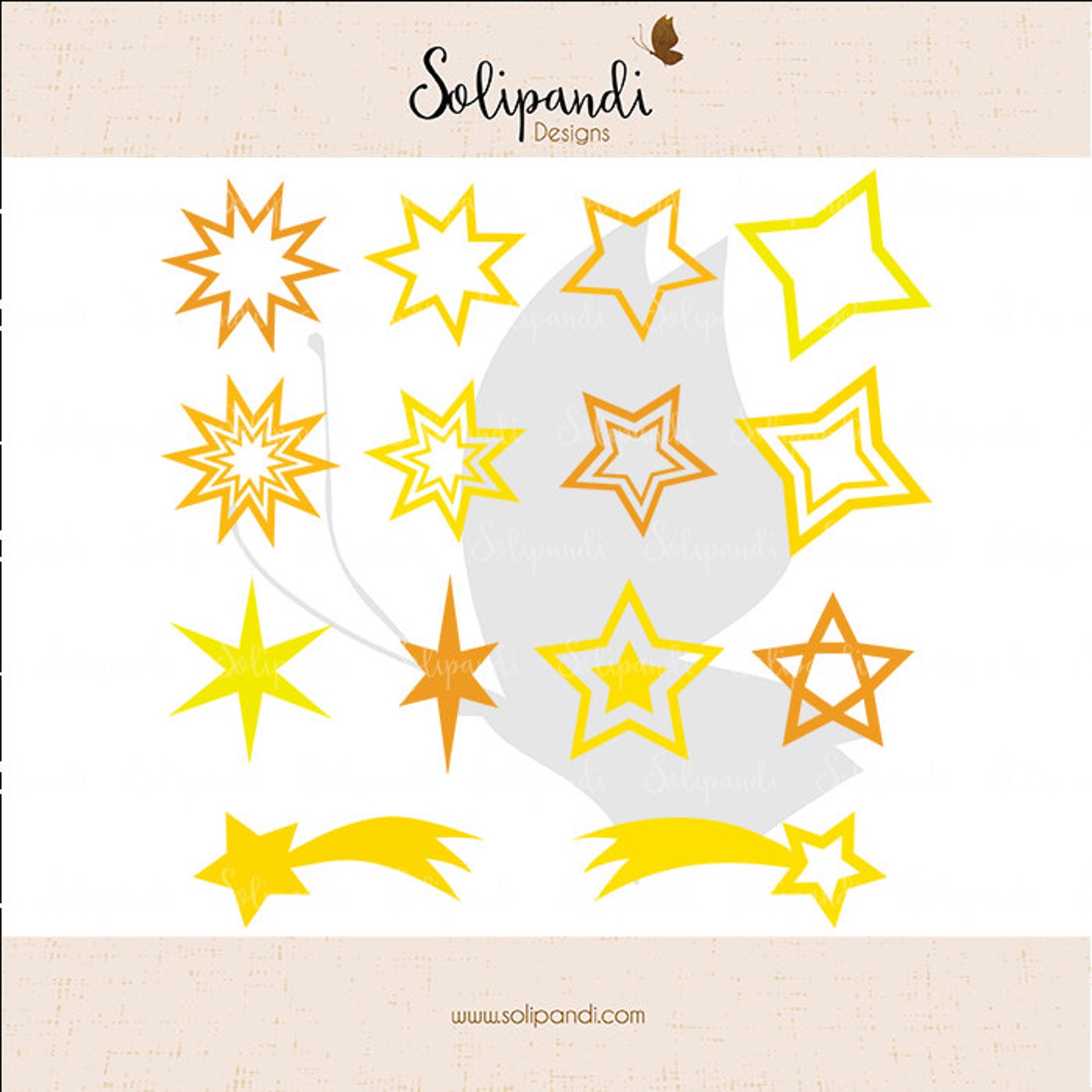 Christmas Star Bundle 14 Star Set SVG and DXF Cut Files for Cricut ...