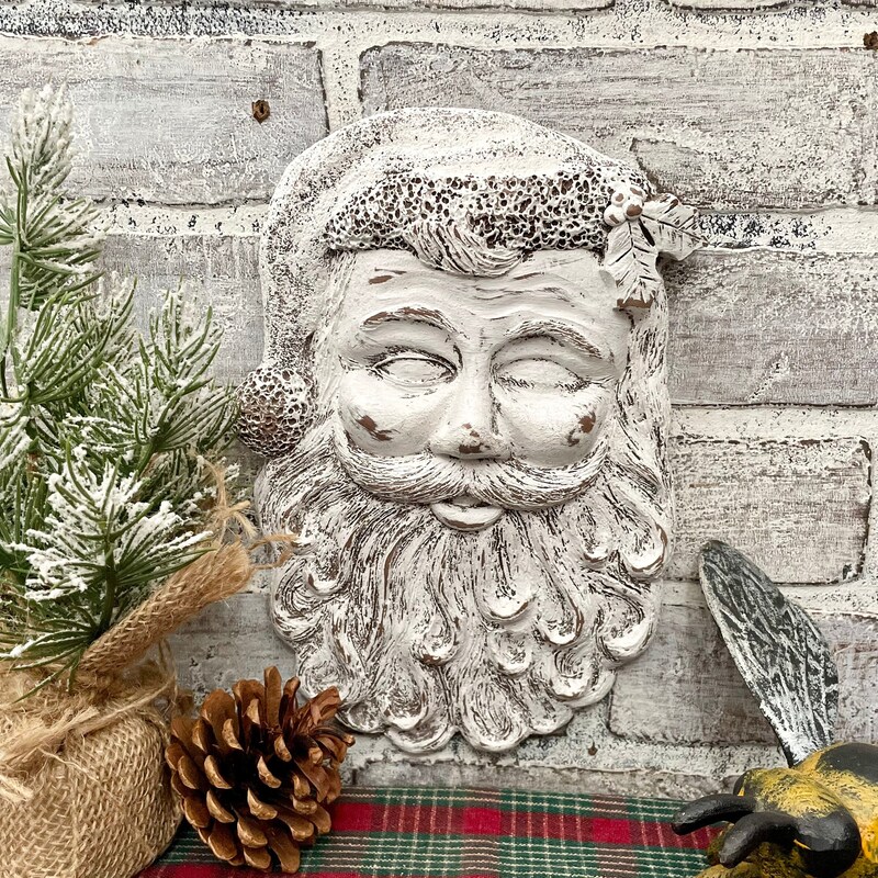 Santa Head Wall Hanging - Etsy