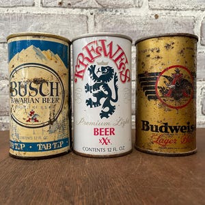 Old Rusty Beer Cans! 1930’s to 1940’s! Budweiser! Busch Bavarian! Krewe ...