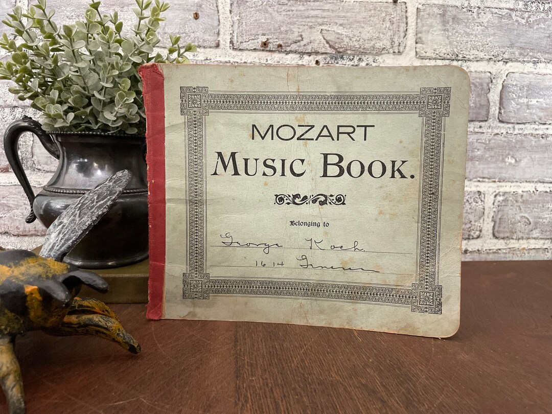 1916 Mozart Music Book Student Writing Booklet! Antique Music ...