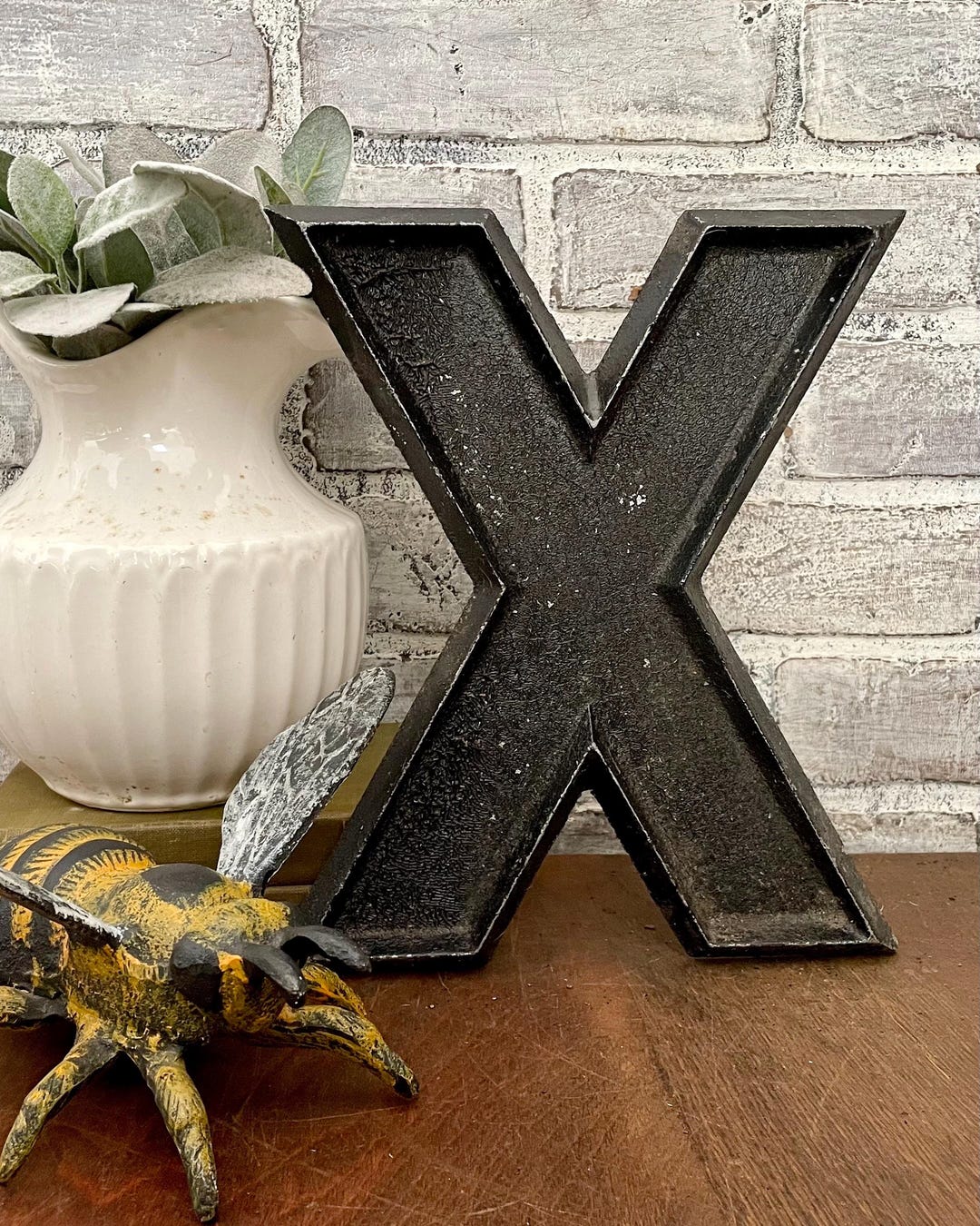 Black X Cast Aluminum Marquee Letter Alphabet Decor Monogram X - Etsy