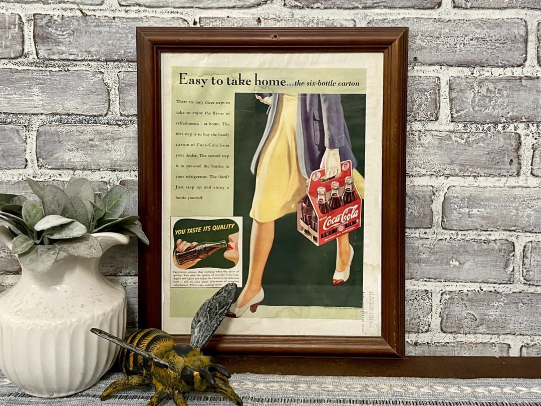 Framed 1940s Coca Cola Ad: Gil Elvgren Vintage Pop Art - Etsy