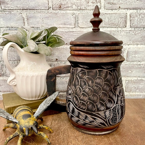 Wooden Pitcher - Etsy